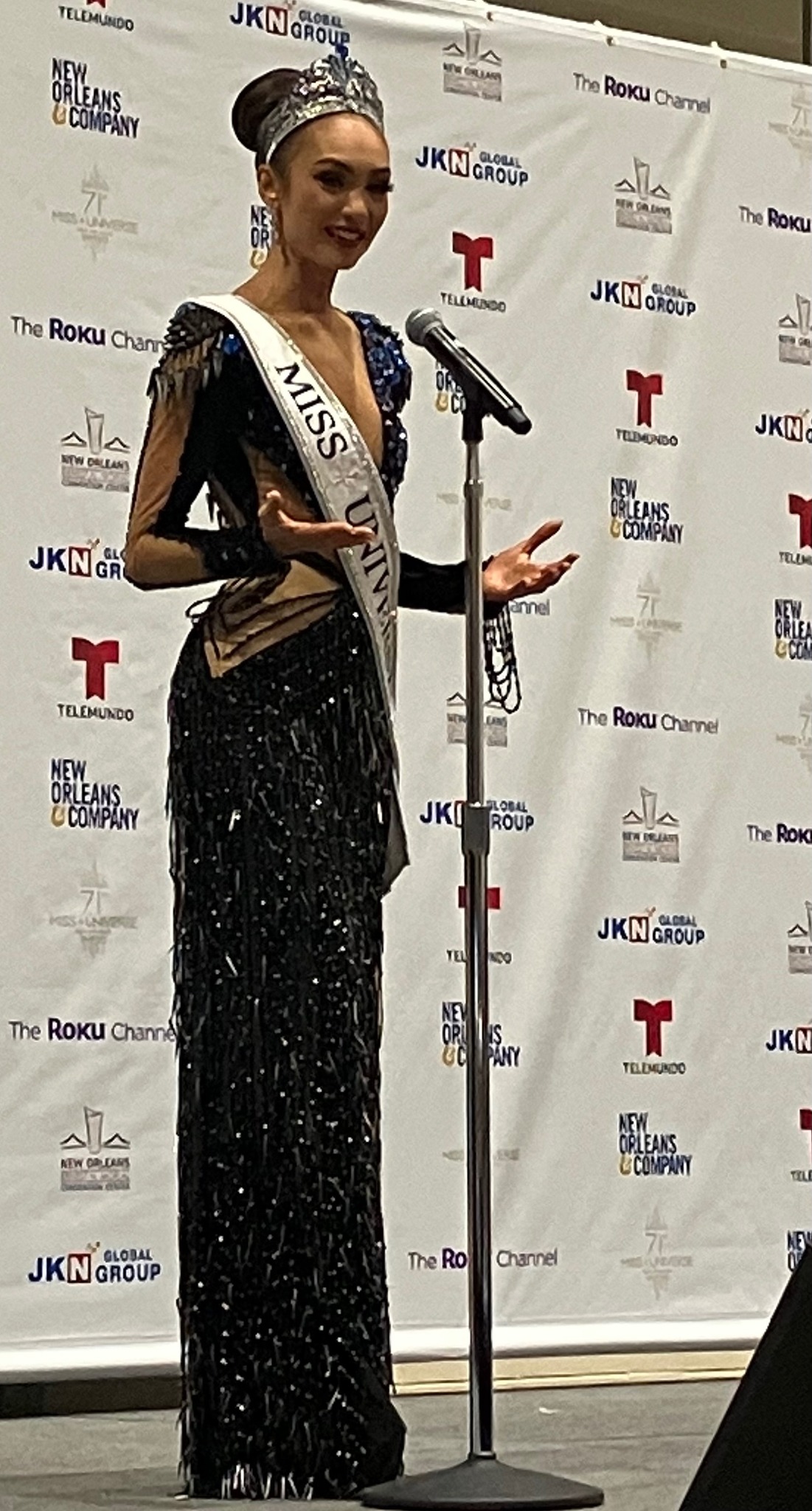 Img 7361 Press Conference Miss Universe Rbonney Gabriel Ambush Magazine